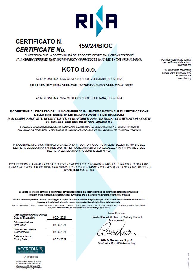Ins Certificate Koto